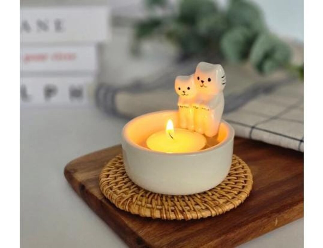 Two Cats Candle Holder - Homedecor / Candle Lovers / Cat Lovers / Home ...