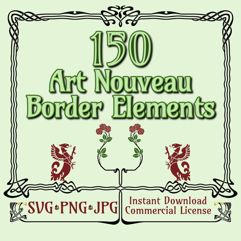 Art Nouveau Corner Stencils - Etsy