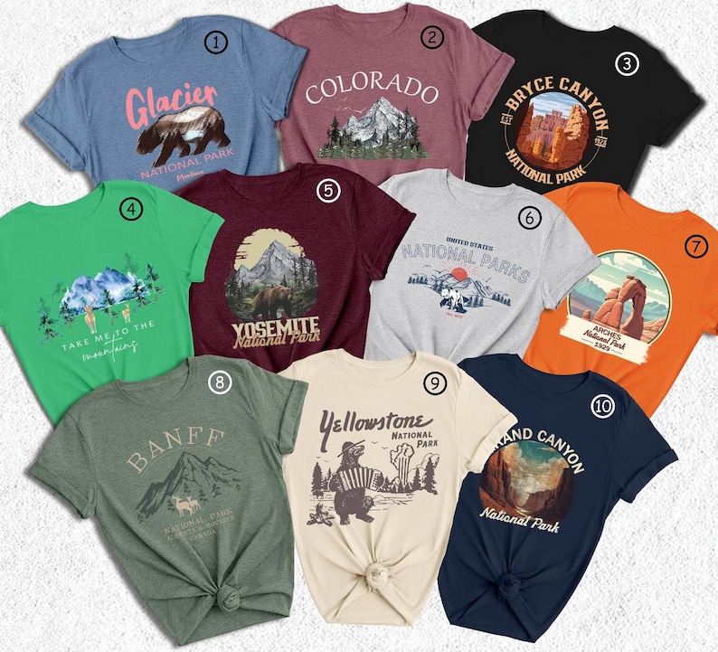Vintage National Parks Shirt US National Park Gifts National Park ...