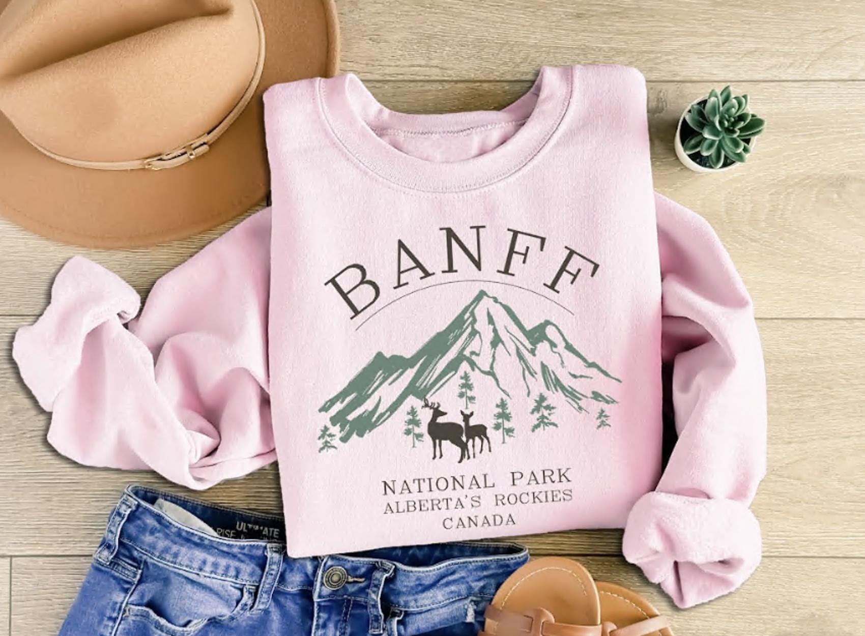 Banff National Park Sweatshirt | Vintage Mountain Adventure Shirt ...