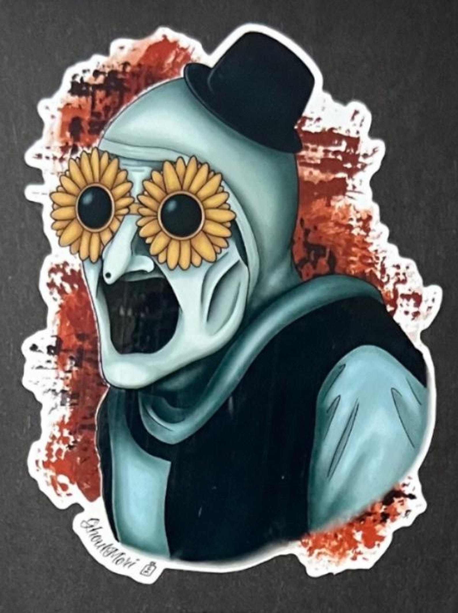 Art the Clown Sticker- Flower Glasses - Etsy