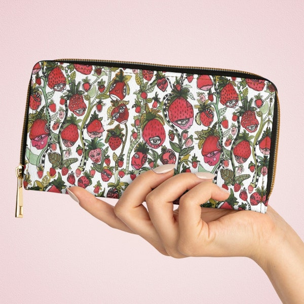 Strawberry Wallet - Etsy