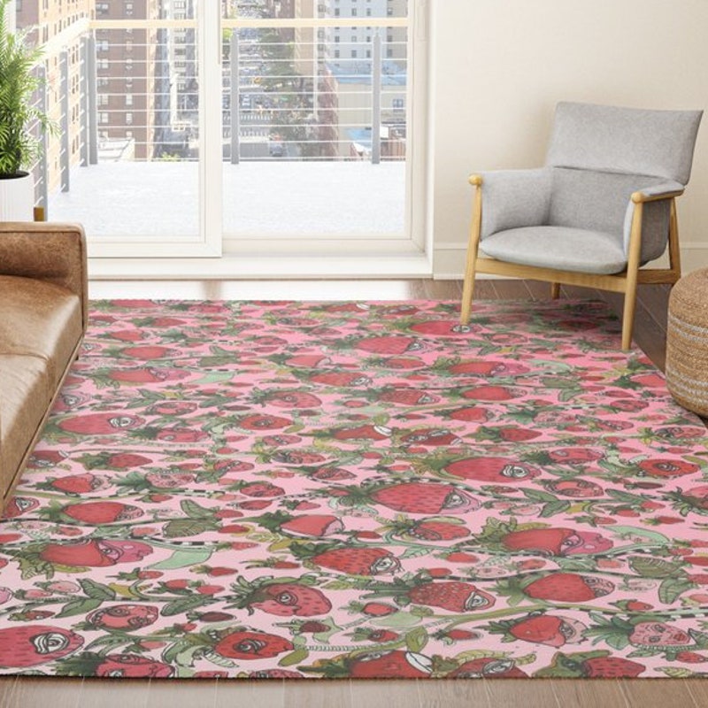 Strawberry Rug - Etsy