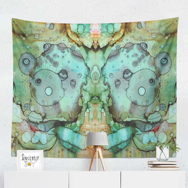 Psychedelic Tapestry - Etsy