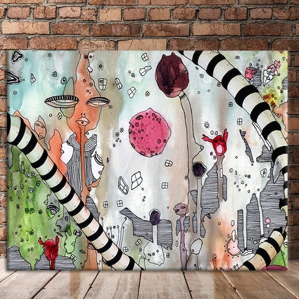 Trippy Canvas Art - Etsy