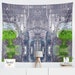 Cityscape Grey Green Tapestry Wall Hanging Large Watercolor Tapestries ...