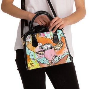 Handbag Purse Shoulder Bag Abstract Art Unique Colorful Artwork Designs ...