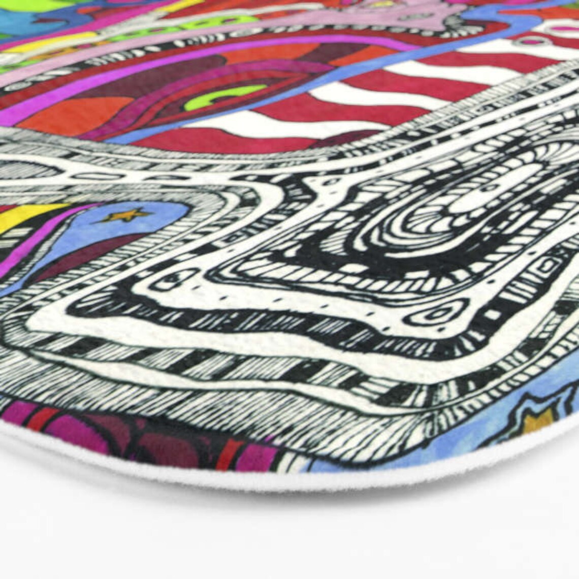 Colorful Psychedelic Mat Abstract Rug Unique Decor Psychedelic - Etsy