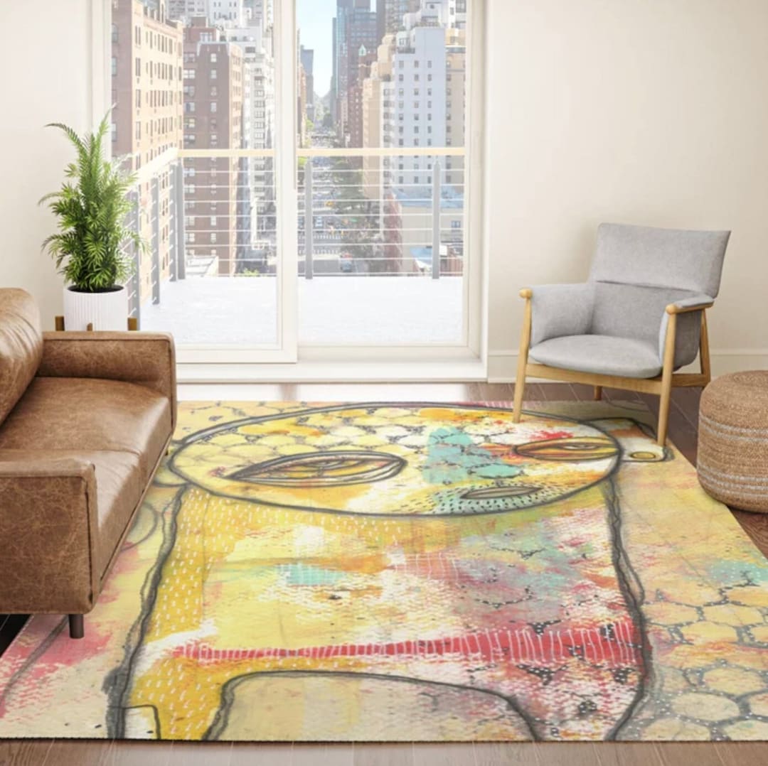 Colorful Rug Trippy Maximalist Artwork Artistic Decor Carpets Unique ...