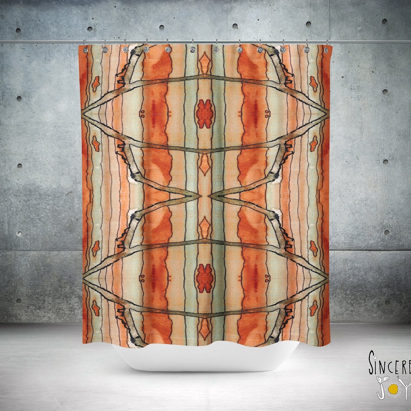 Rust Shower Curtain - Etsy