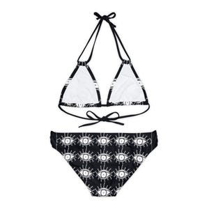 Black White Bikini Set With Eyes Artwork Unique Unusual Fun Art on ...