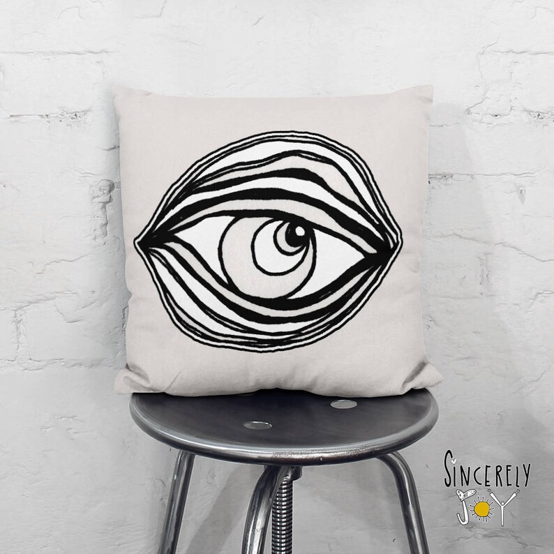 Psychedelic Pillow Set DOUBLE SIDED EYE Pillow Unique Artist Throw ...