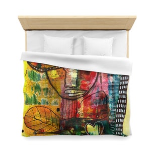 Colorful Duvet Cover Unique Bold Artistic Bedroom Decor Accessories Bed ...