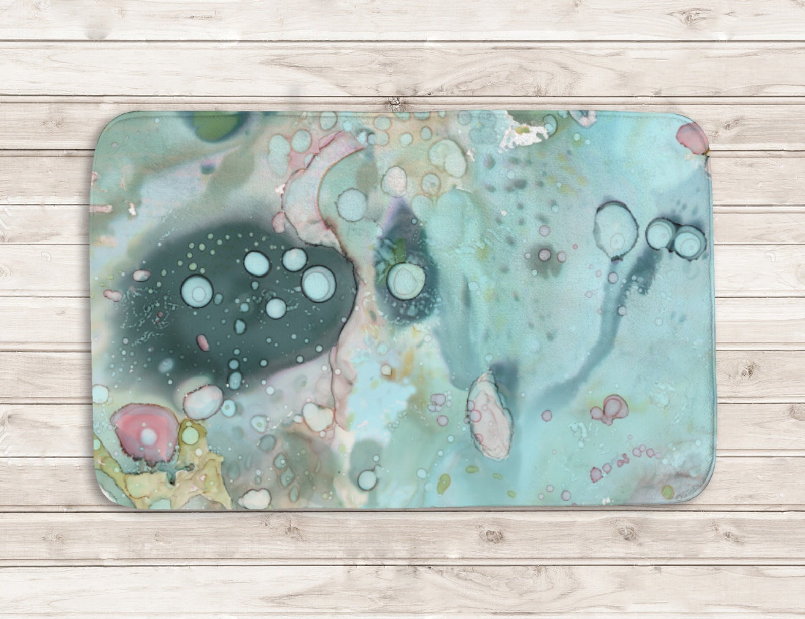 Abstract Organic Ocean Art Bathroom Set Artist Bathroom Accessories ...