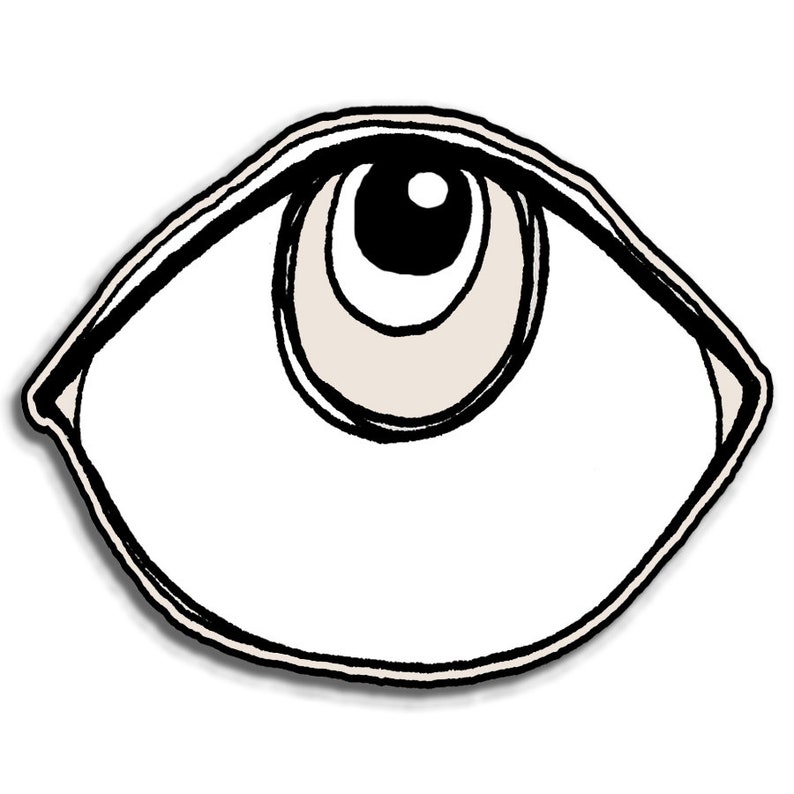 5 Pack of Vinyl Stickers Eyes & Flowers Sticker Pack Watercolor ...