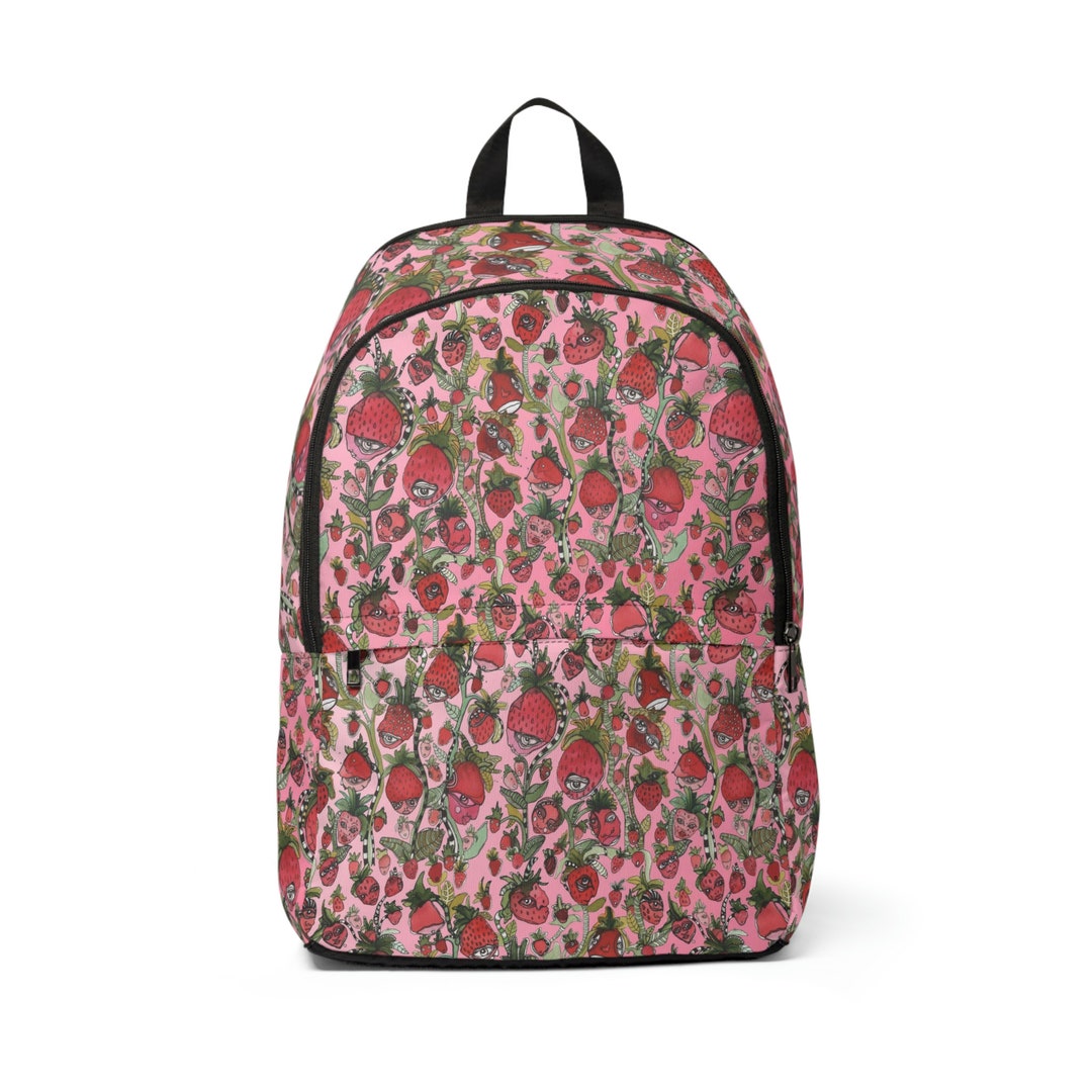 Unique Strawberries Fun Backpack Back to School Gift Backpacks With ...
