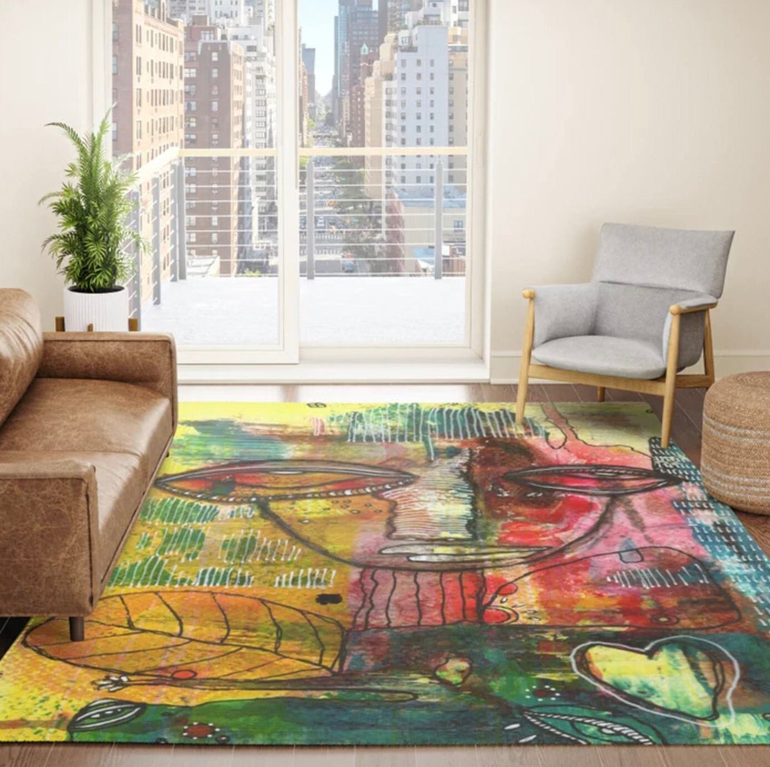 Colorful Maximalist Carpet Rug Area Throw Rugs Trippy Unique Fairy ...
