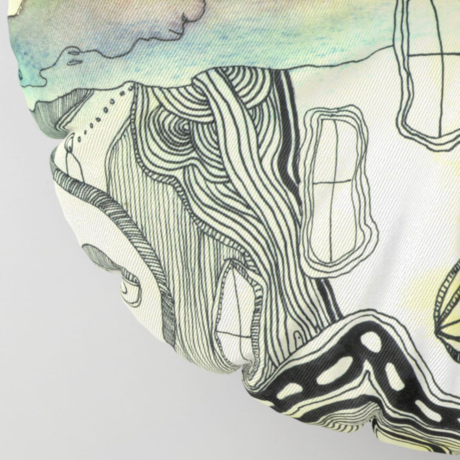 Large Meditation Cushion Colorful Art Psychedelic Floor - Etsy