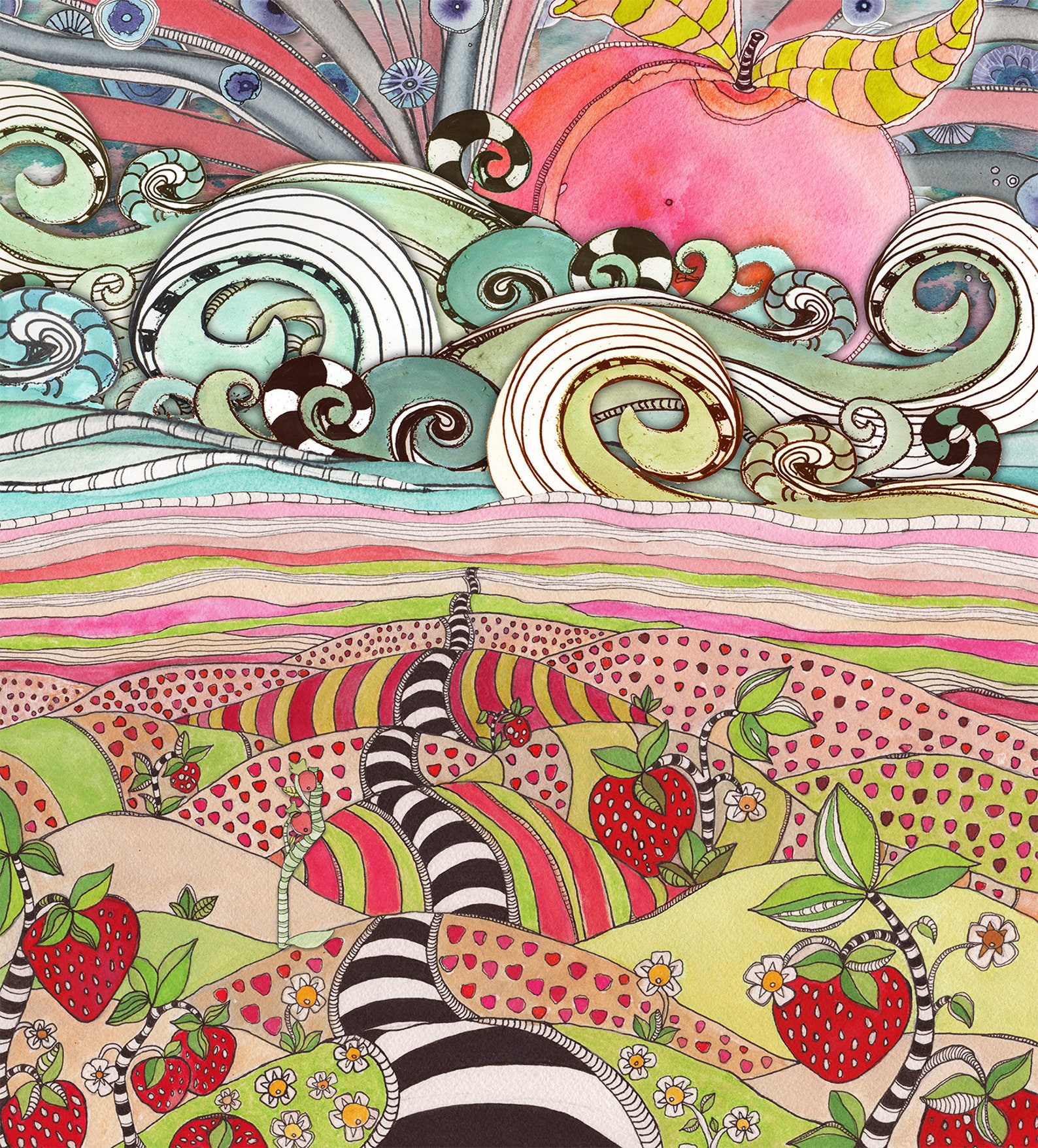 Whimsical Ocean Wall Art Hanging Tapestry Colorful Beach - Etsy