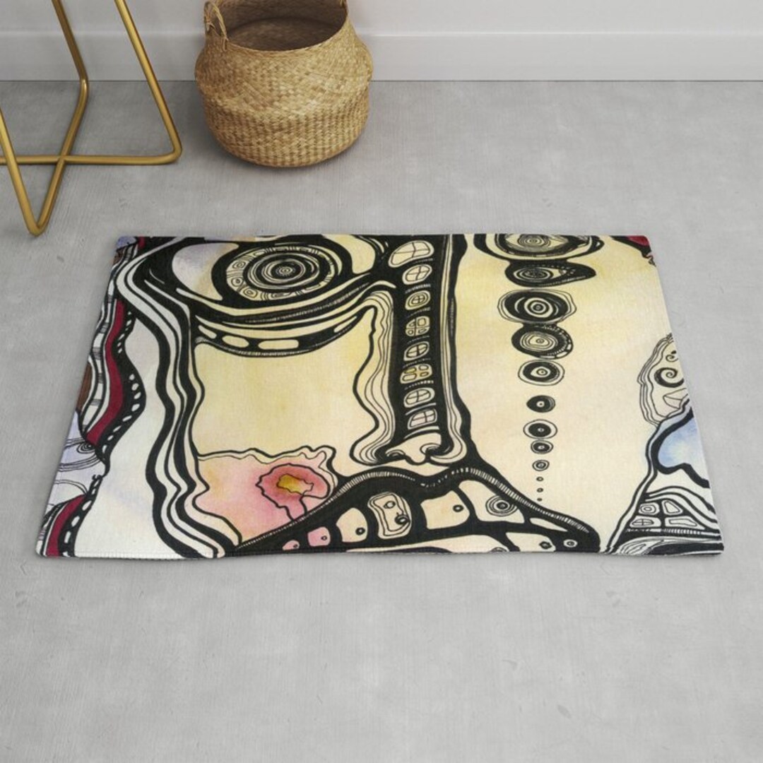 Unique Watercolor Abstract Rug Artist Throw Area Welcome Rugs Gothic ...