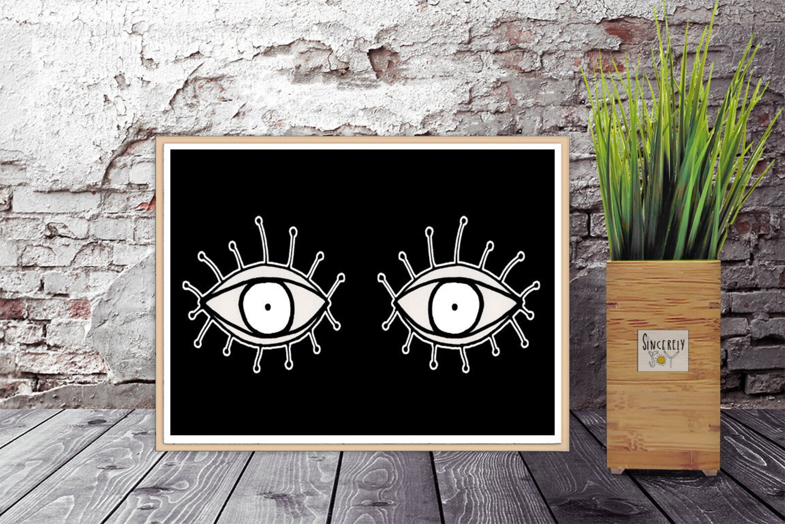4 Art EYE PRINT Downloads Large Abstract EYES Ink Illustration | Etsy