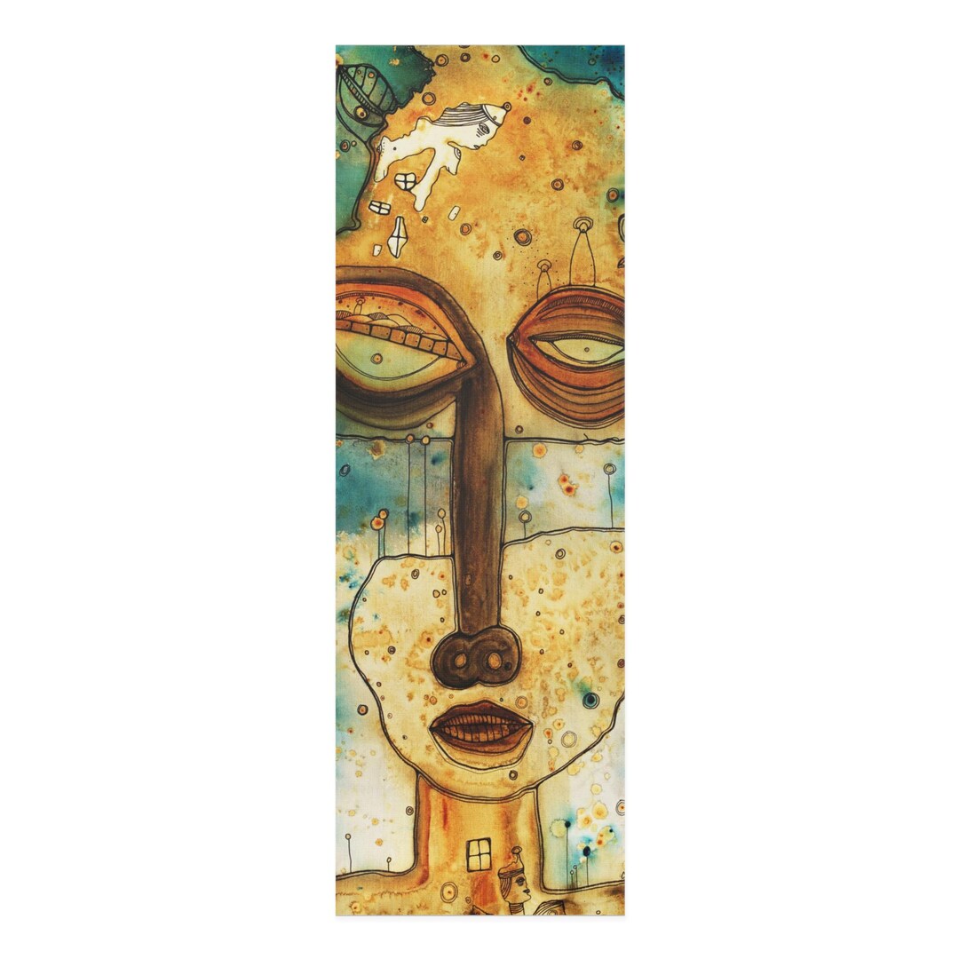Fun Yoga Mat Foam Face Eyes Artwork Abstract Art Yogi Mats Custom ...