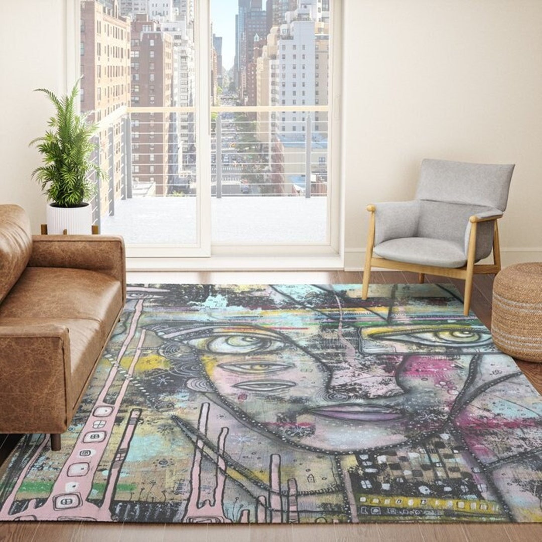 Weird Carpets Colorful Original Artwork Area Rugs Large Trippy Eclectic ...