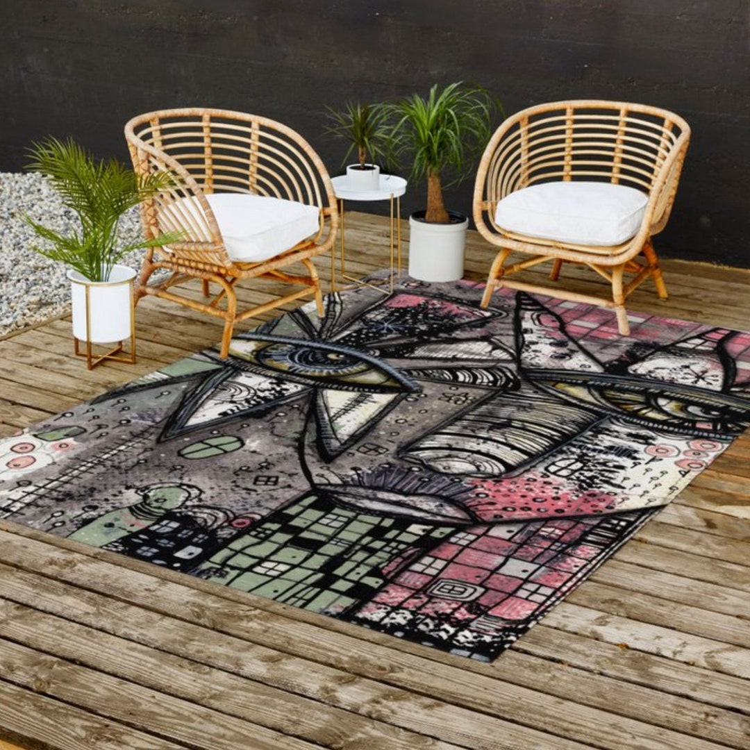 Unusual Outdoor Rugs With Faces Artist Carpet Area Rug Unique Abstract ...