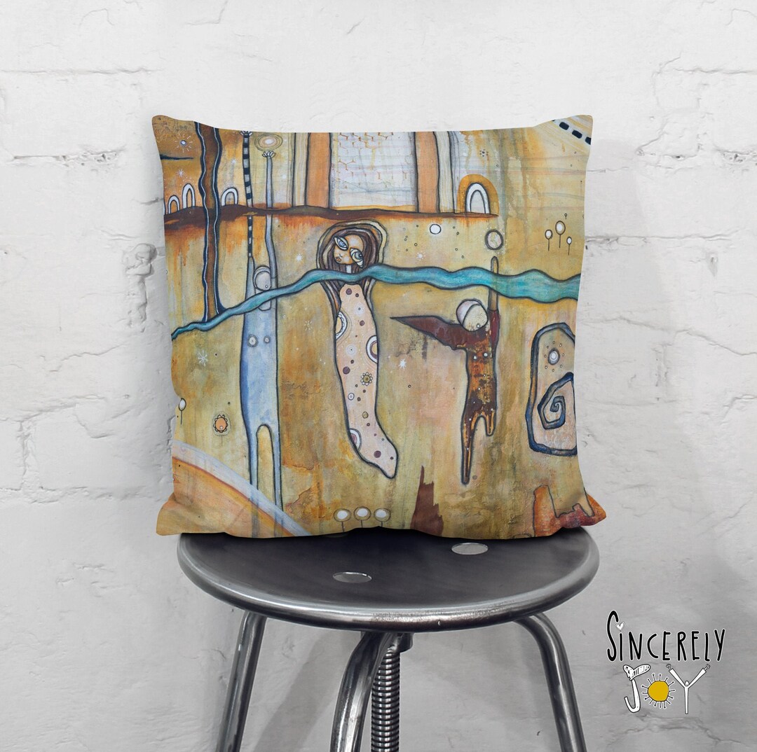 UNIQUE Abstract Angel Artist Throw Pillow Covers Creature Pillow ...