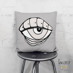 DOUBLE SIDED EYE Faux Suede Pillow Unique Artist Throw Pillows Fun Gift ...