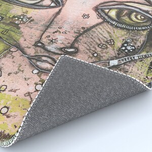 UNIQUE Large Abstract Face Artwork on Throw Area Rugs Carpet Home Floor ...