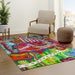 Area Rug Psychedelic Trippy Carpets Colorful Fun Eclectic Outsider Art ...