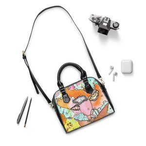 Handbag Purse Shoulder Bag Abstract Art Unique Colorful Artwork Designs ...