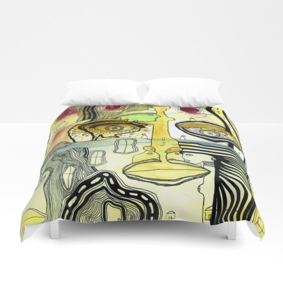 Colorful Abstract Duvet Covers Unique Original Intuitive Art Painting ...