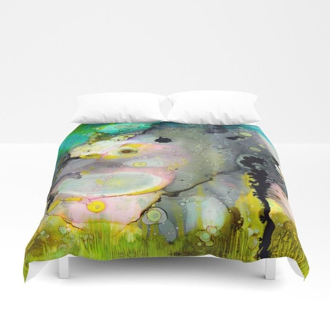 Colorful Abstract Organic Art Bedroom Painting Duvet Cover Unique ...