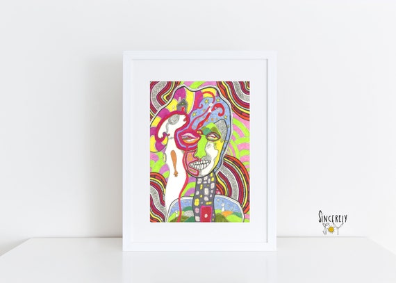 Colorful Art Print Downloads Original Wall Art Prints Abstract | Etsy