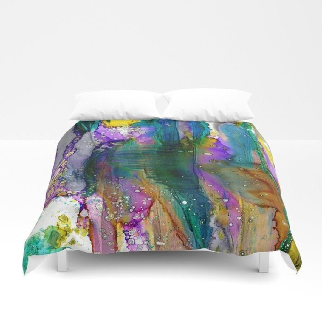 Colorful Duvet Cover Artwork Unique Original Painting Design Bedroom ...