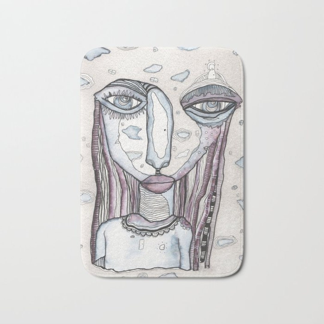 Unique Abstract GOTHIC GIRL Microfiber Bath Kitchen Mat Contemporary ...