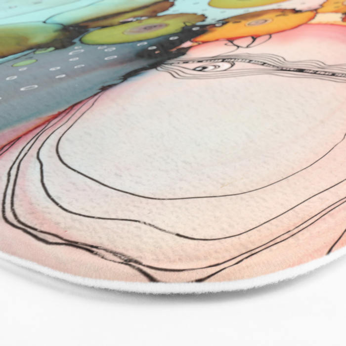 Psychedelic abstract face bath mat shabby chic bathroom rug | Etsy