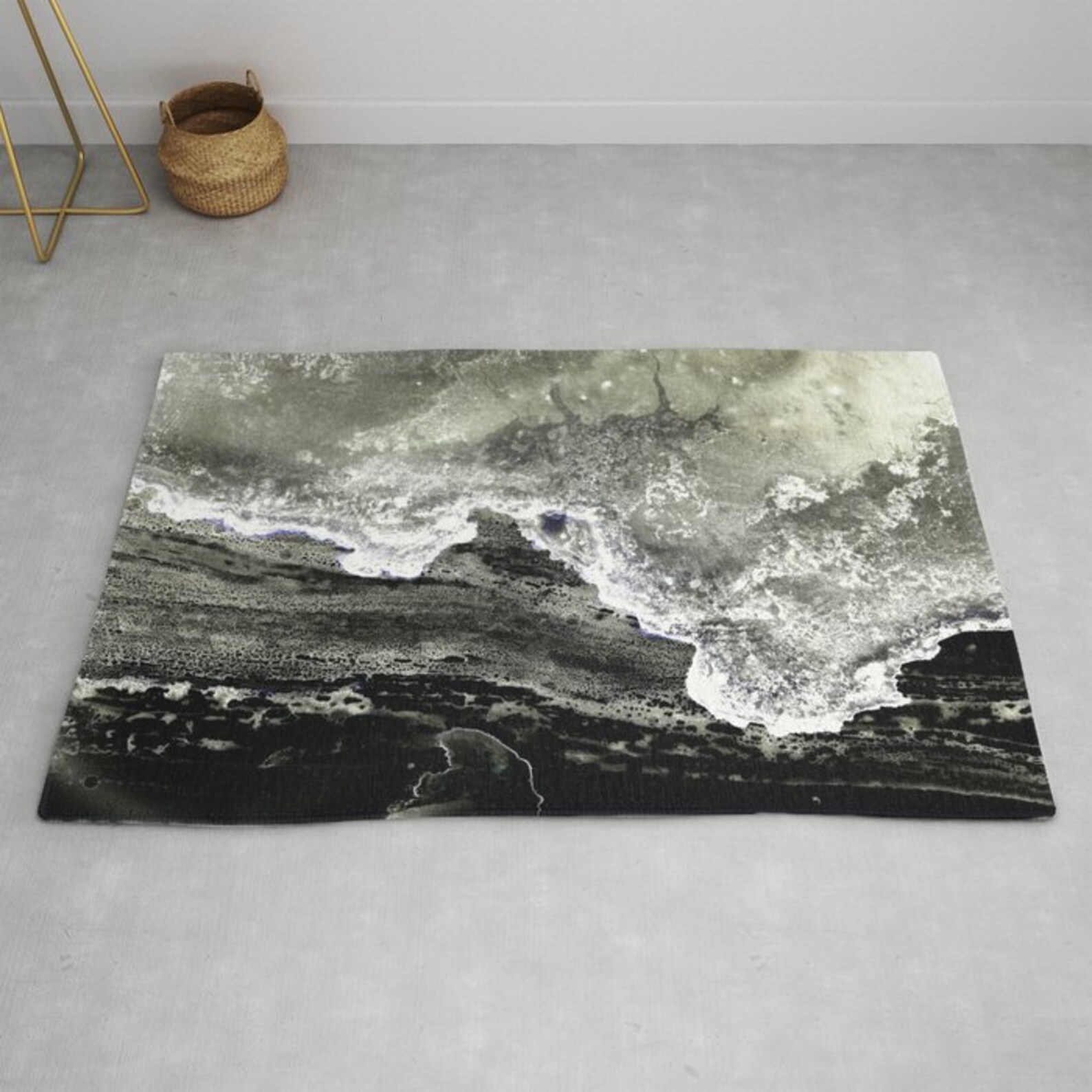 Organic Abstract Ocean Artwork on Area Rugs Accent Throw Rug - Etsy