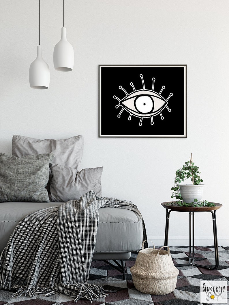 4 Art EYE PRINT Downloads Large Abstract EYES Ink Illustration | Etsy