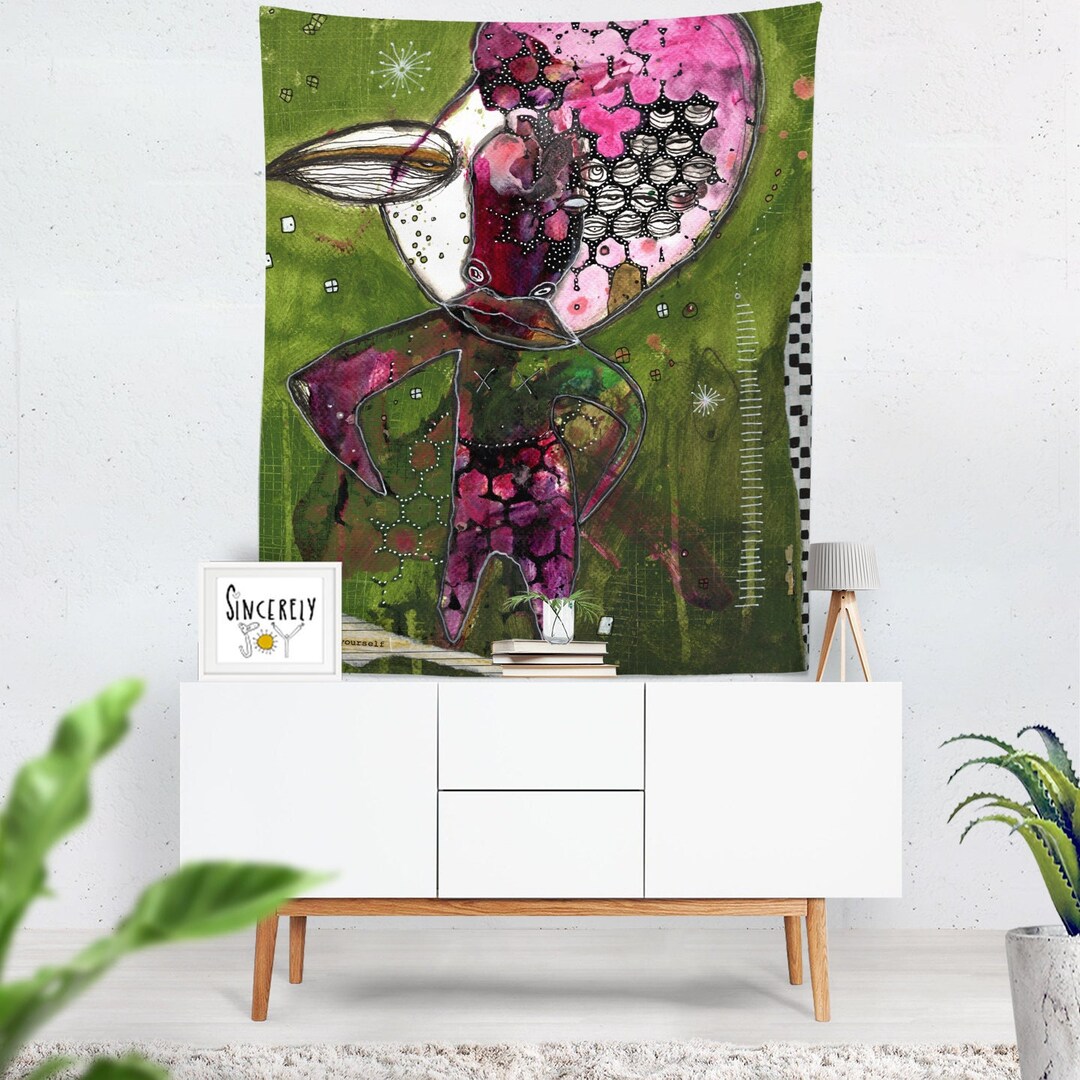 Colorful Tapestry Fun Large Indoor or Outdoor Wall Art Brut Hanging ...