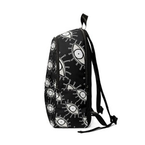 Eyes Backpack Laptop Book Bag With Original Eyelashes Artwork Trendy ...