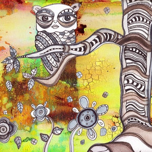 Colorful OWL NOTE CARD Gift Set Abstract Owl Artwork - Etsy