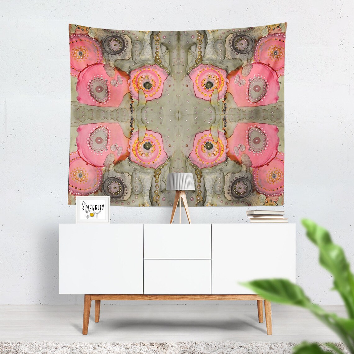 Abstract Tapestry Colorful Large Wall Art Hanging Indoor Outdoor Wall ...