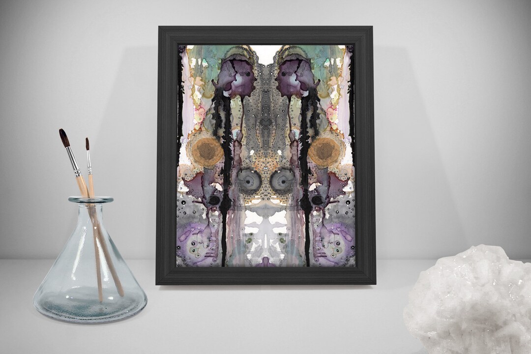 Purple Abstract Art Print Download Collage Scrapbook Artist Paper Sheet ...