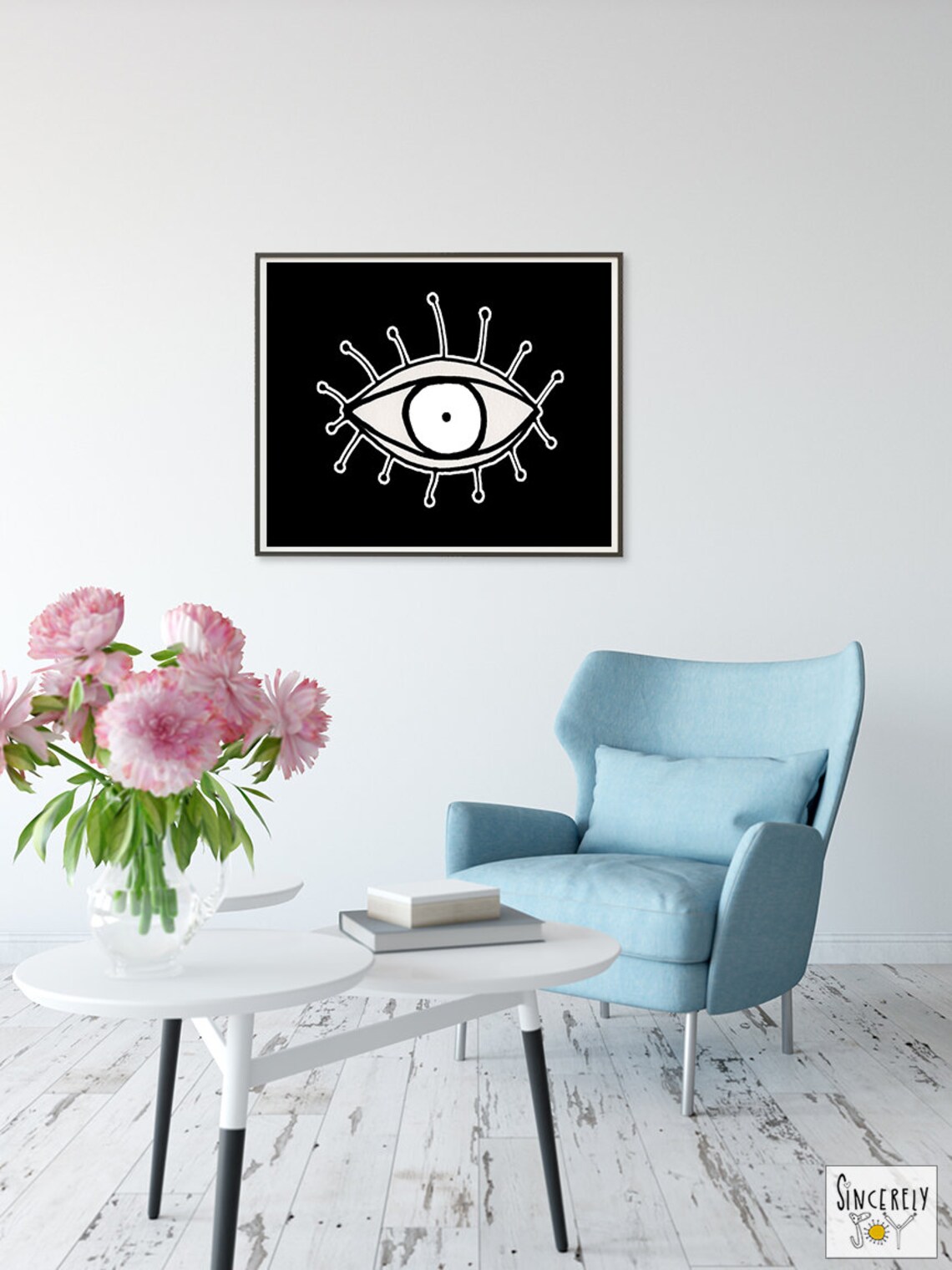 4 Art EYE PRINT Downloads Large Abstract EYES Ink Illustration - Etsy