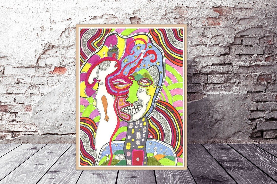 Colorful Art Print Downloads Original Wall Art Prints Abstract - Etsy