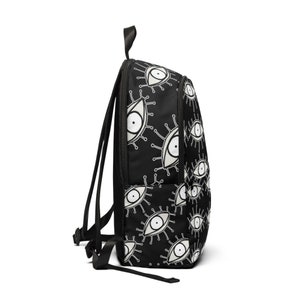 Eyes Backpack Laptop Book Bag With Original Eyelashes Artwork Trendy ...