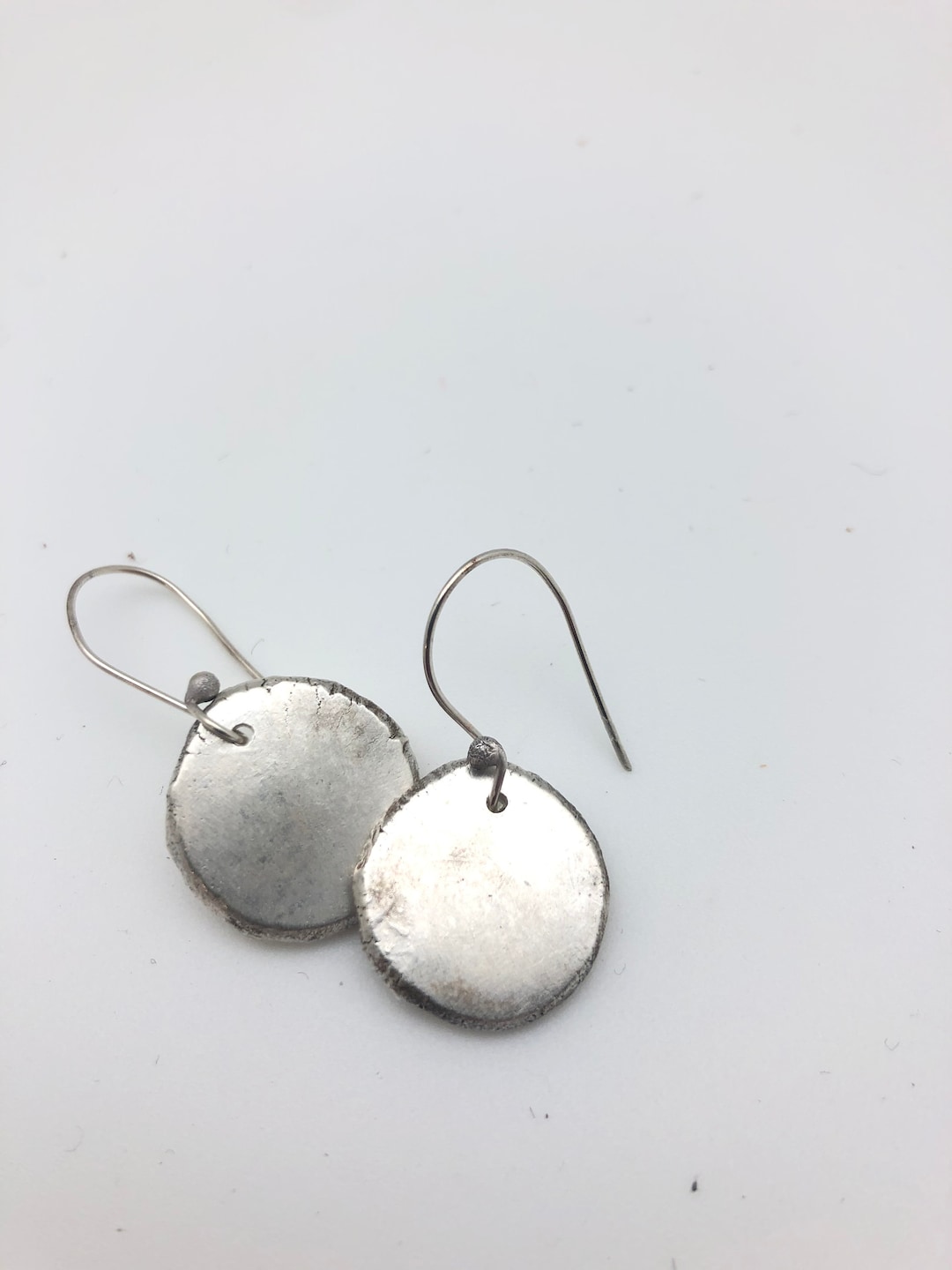 Lovely Sterling Silver Dollop Earrings - Etsy UK